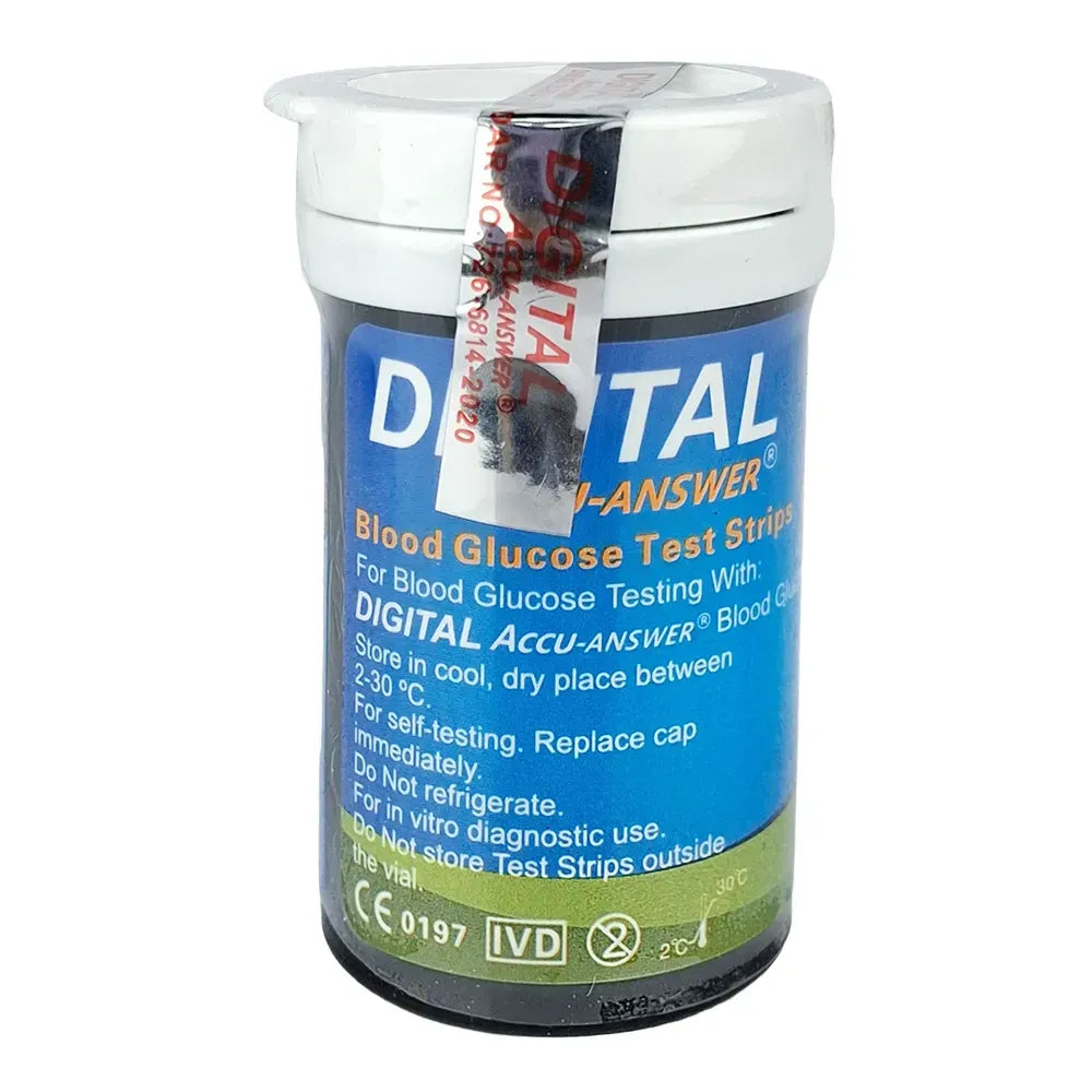 Digital Accu-Answer Blood Glucose Strip 50's Pack – Eksatheasi.com